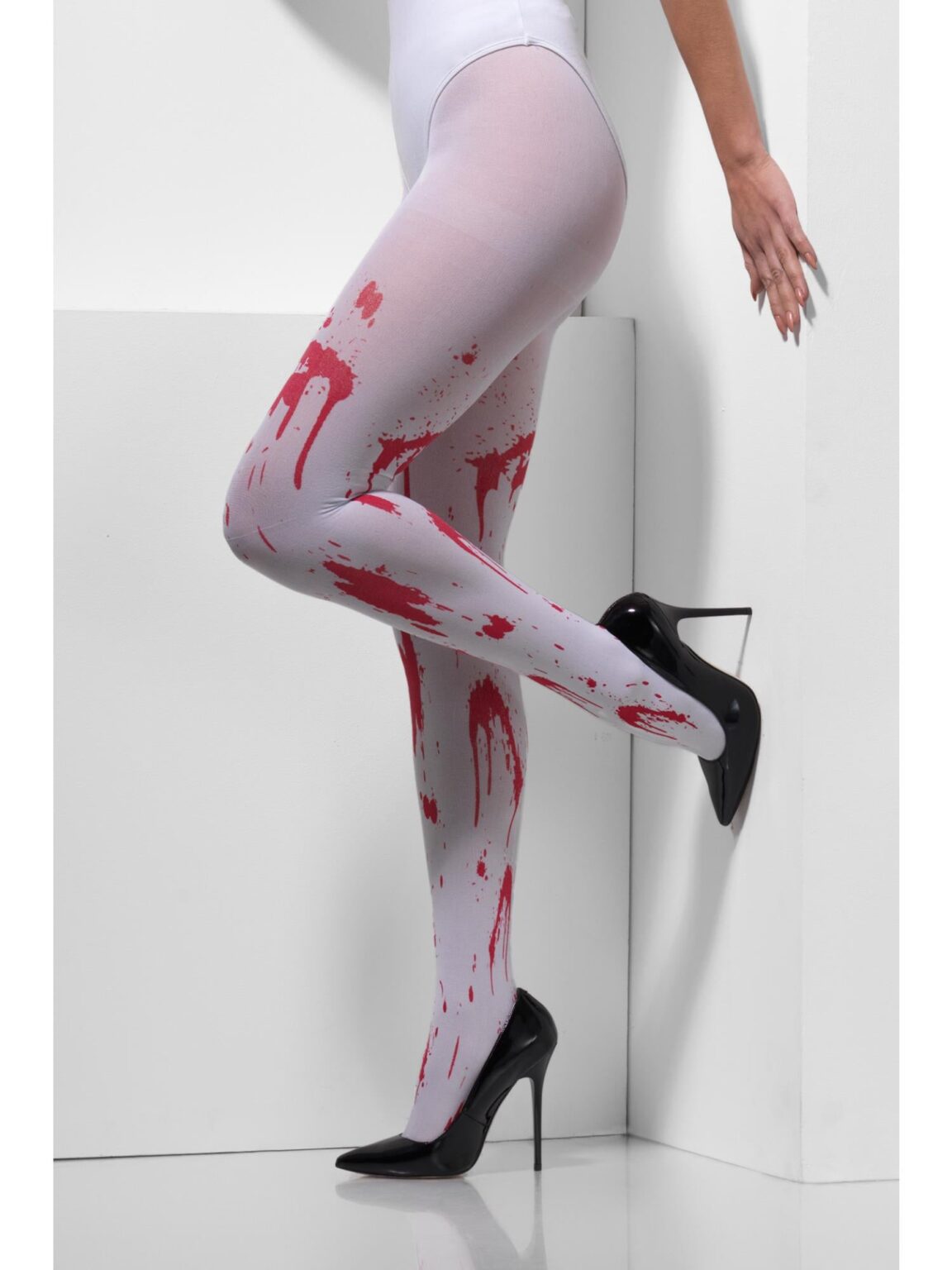 Opaque Tights – White with Blood Splatter – Fantasy World