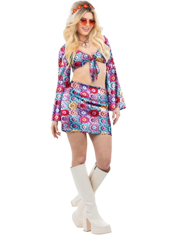 Fever Rainbow 60s Crochet Costume – Fantasy World