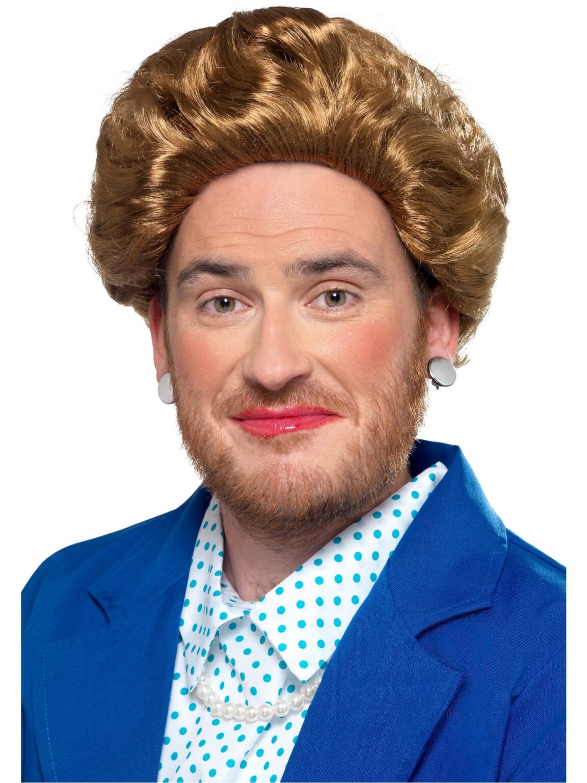 Iron Lady Wig – Brown 1980s Fancy Dress Wig – Fantasy World